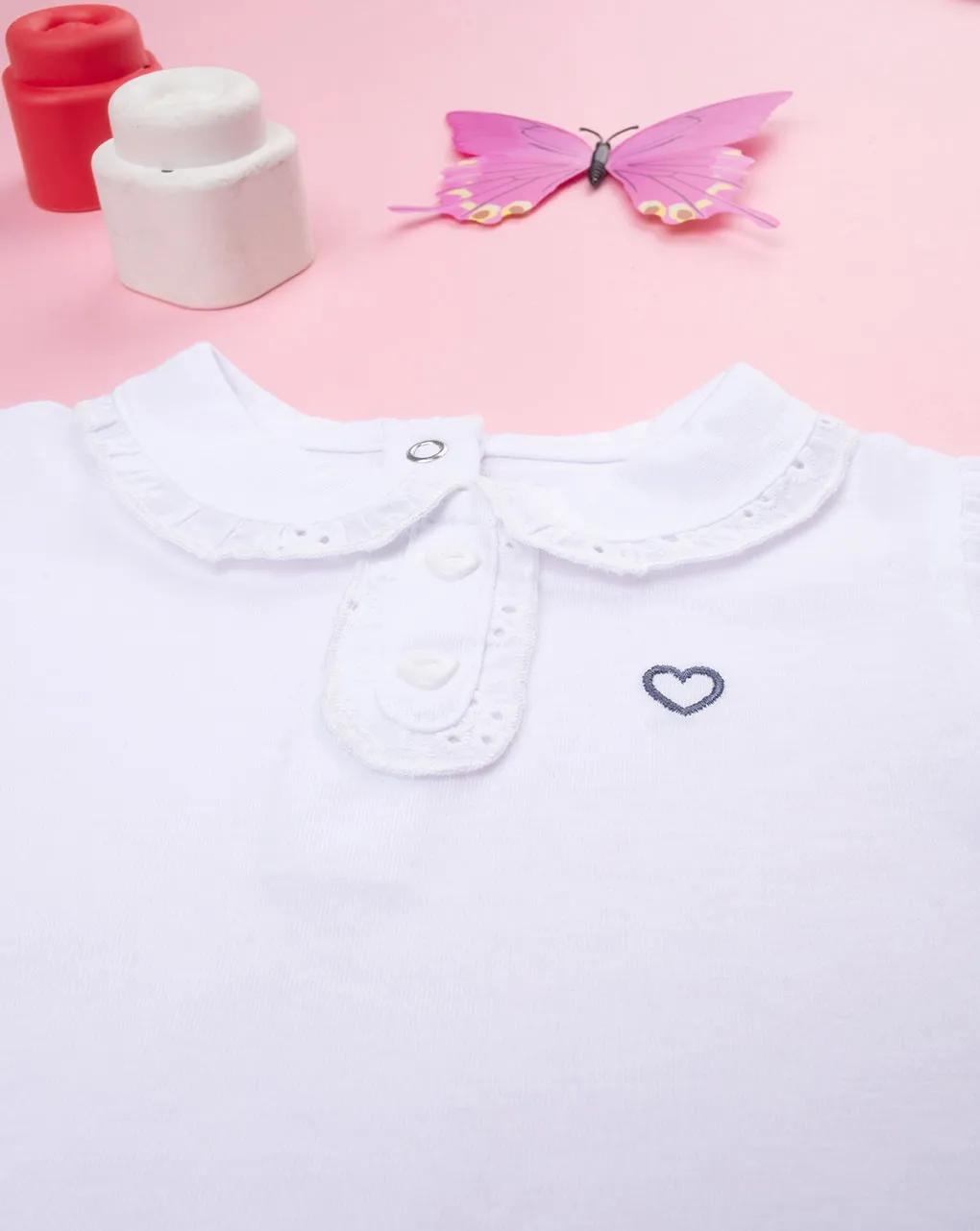 Body bimba bianco sangallo - Prénatal
