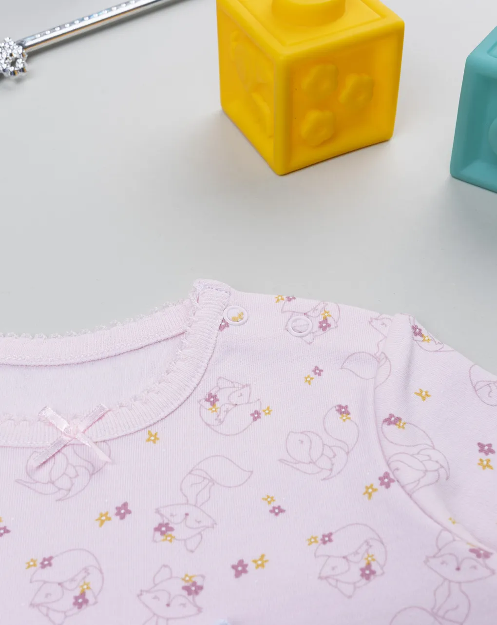 Pack 2 body bimba rosa/bianco volpi - Prénatal
