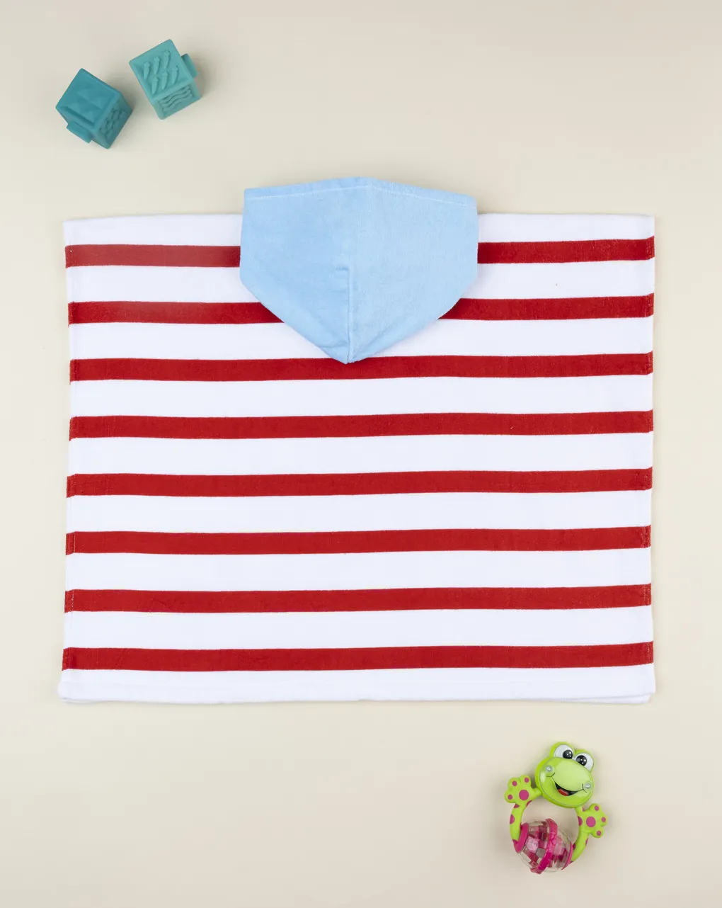 Poncho mare bimbo bianco/rosso polipo - Prénatal