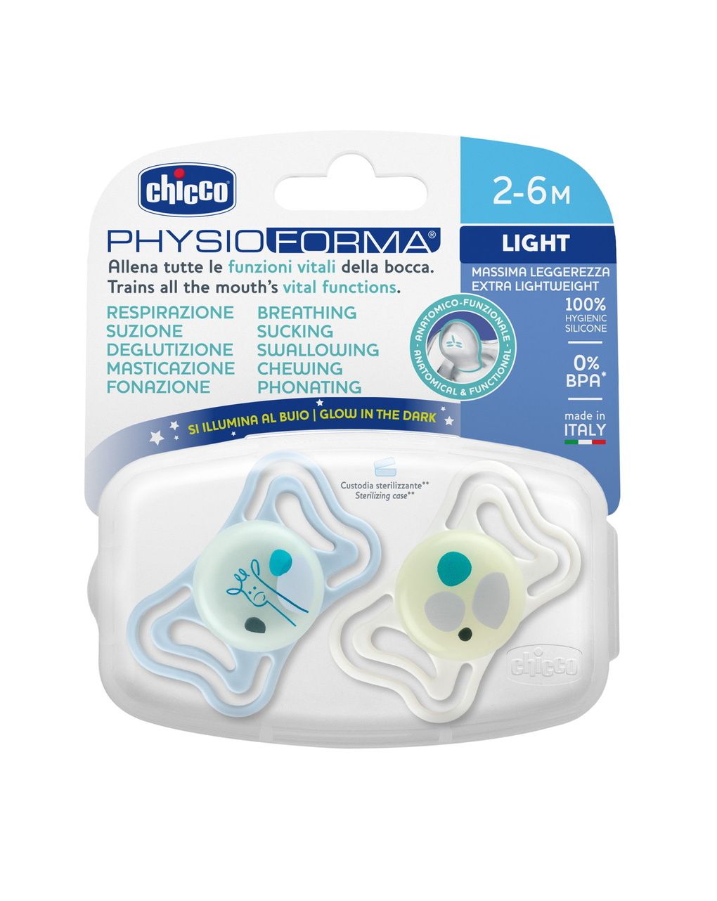 Succhietto physioforma light lumi 2-6m - chicco - Prénatal
